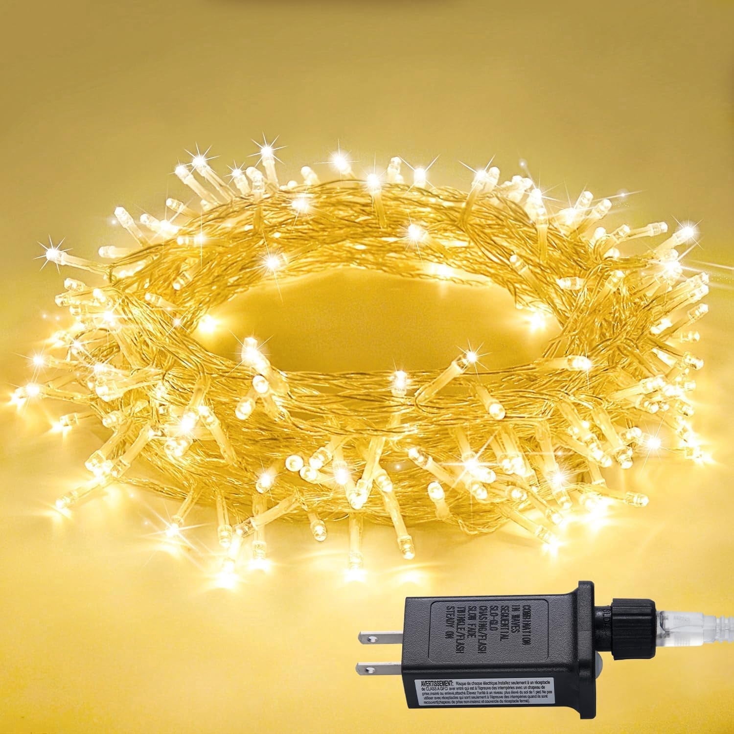 100 LED String Lights Indoor Bedroom, 8 Modes Warm White Christmas ...