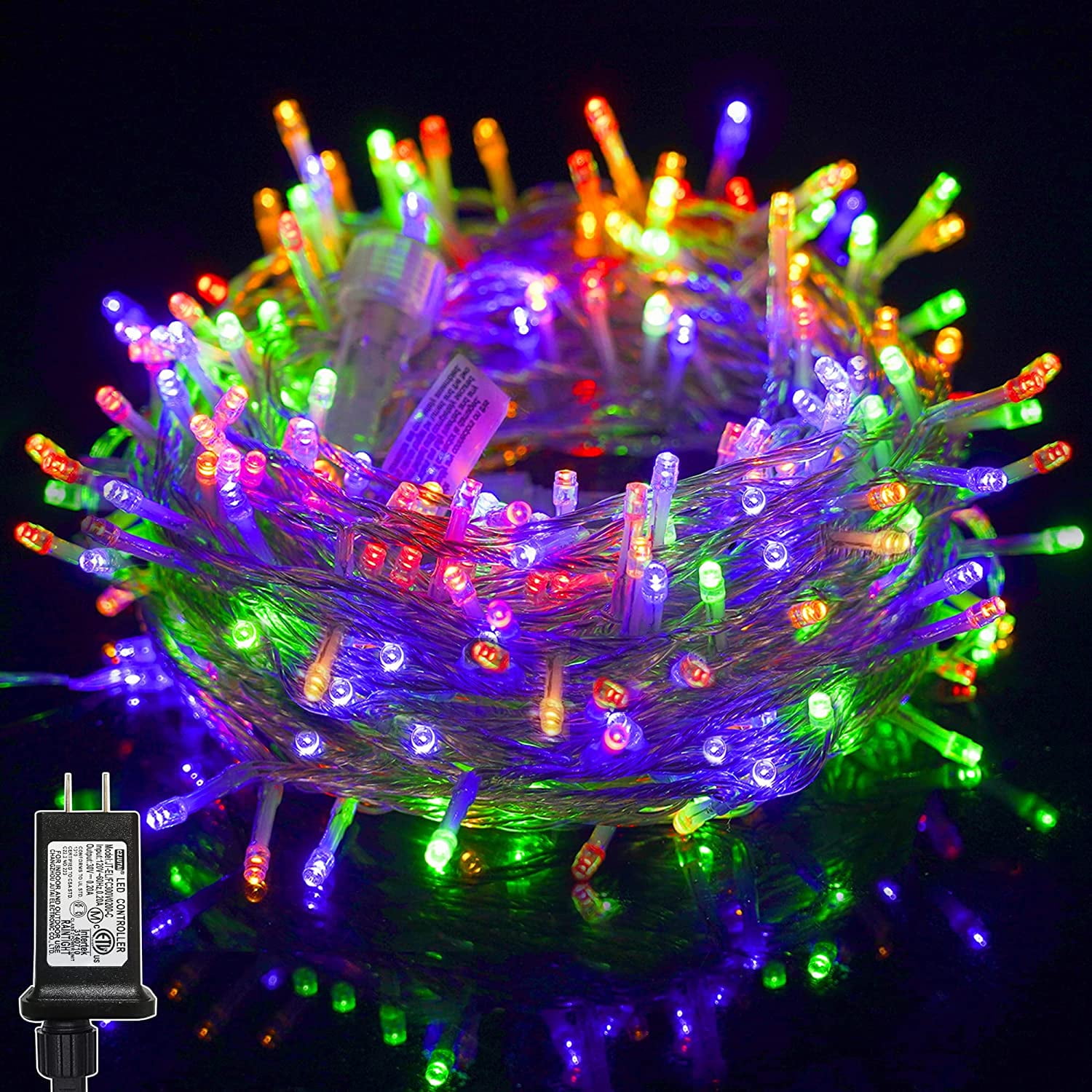 100 LED String Lights Outdoor Indoor, Extendable 33FT Bright Christmas ...