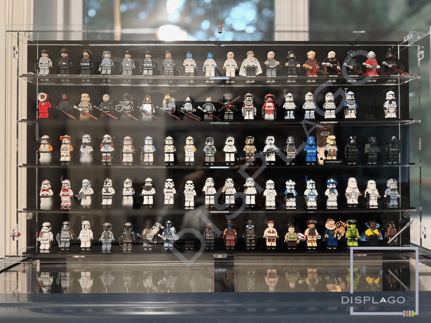 100 LEGO® minifigures Display Case. Show case. Wall mounted. Display ...