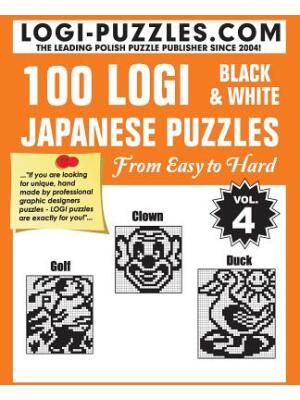100 LOGI Black & White Japanese Puzzles : Easy to Hard - Walmart.com
