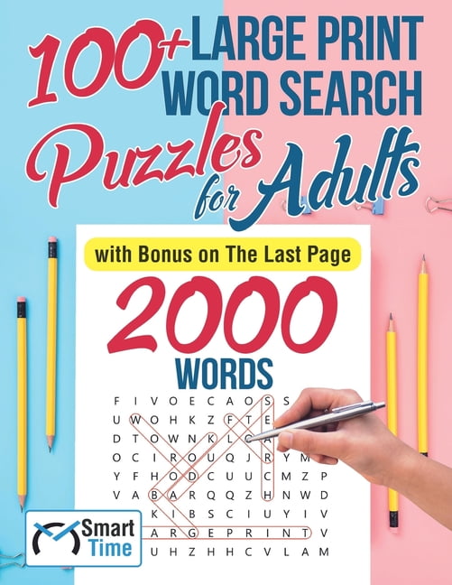 Word Search 100+ Large Print Word Search Puzzles for Adults: with Bonus ...