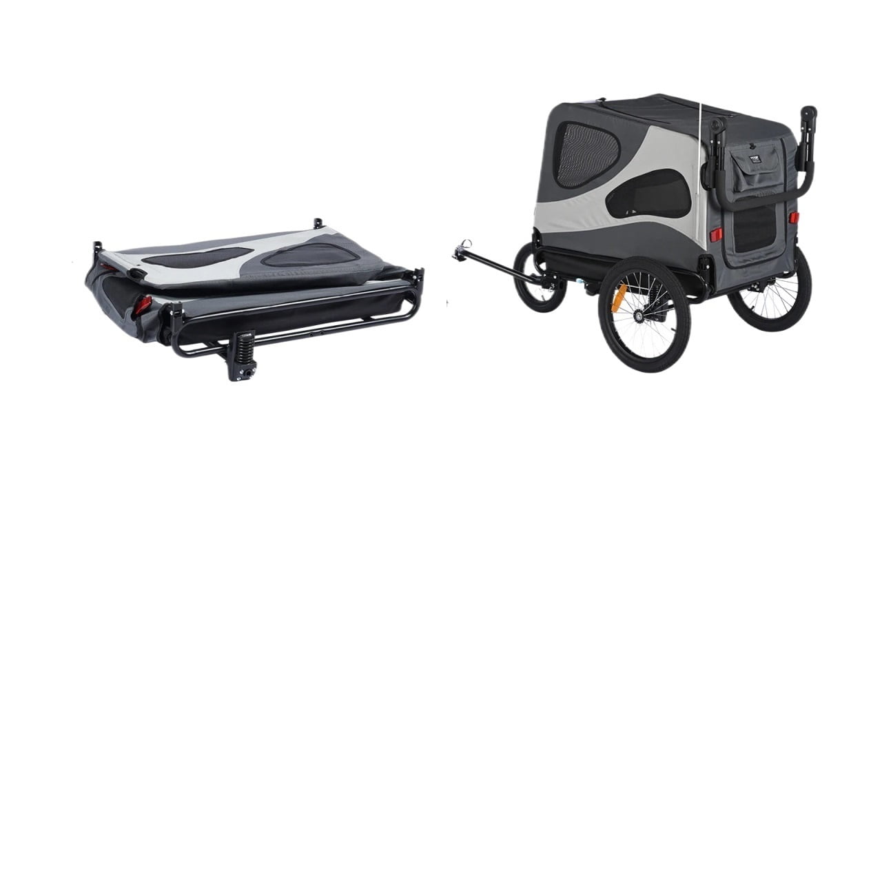 100 Lb Dog Bike Trailer 2 In 1 Pet Stroller Bike Carrier Folding Stroller Frame - Walmart.com