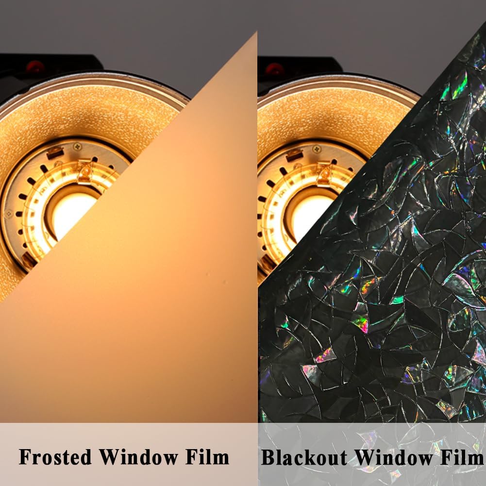100% Light Blocking Blackout 3D Prism Privacy Window Film Room ...