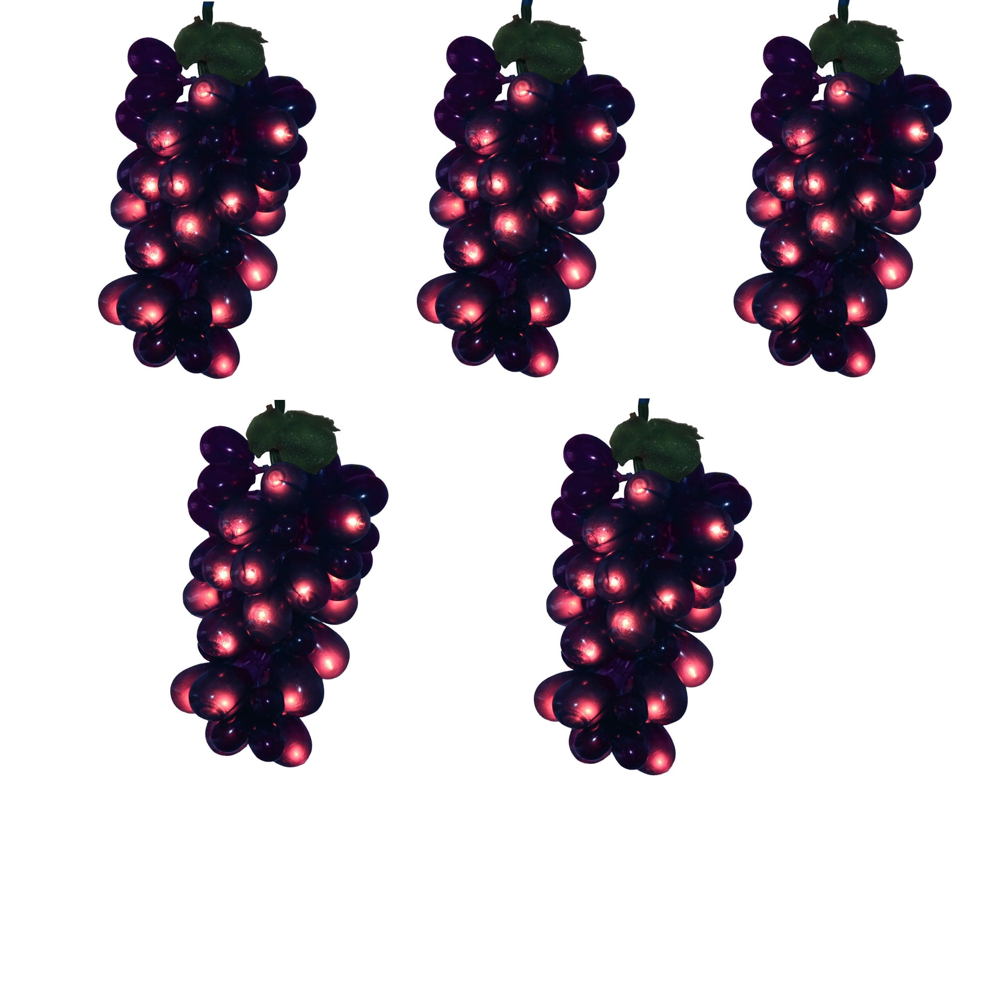 Vickerman 17191 - 100 Light Green Wire Purple Grape Cluster Lights ...