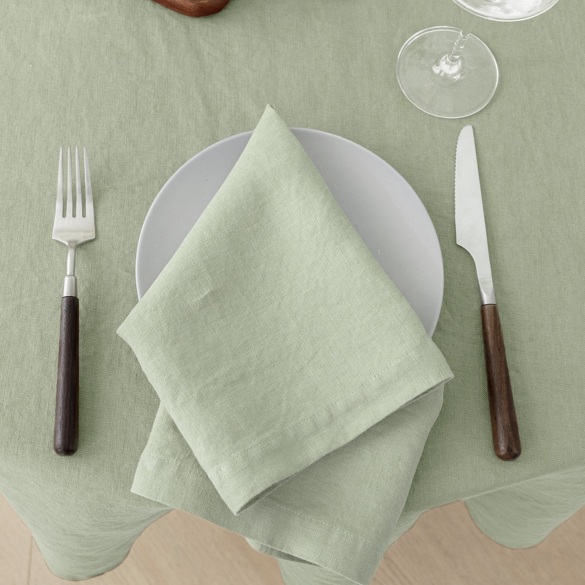 Triton Linen 20" x 20" Cloth Napkins 100% Linen Napkins, Set of 4 ...