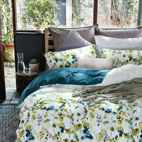 100% Long Staple Cotton 3pcs Queen Duvet Cover Set, Ultra Soft Yellow ...