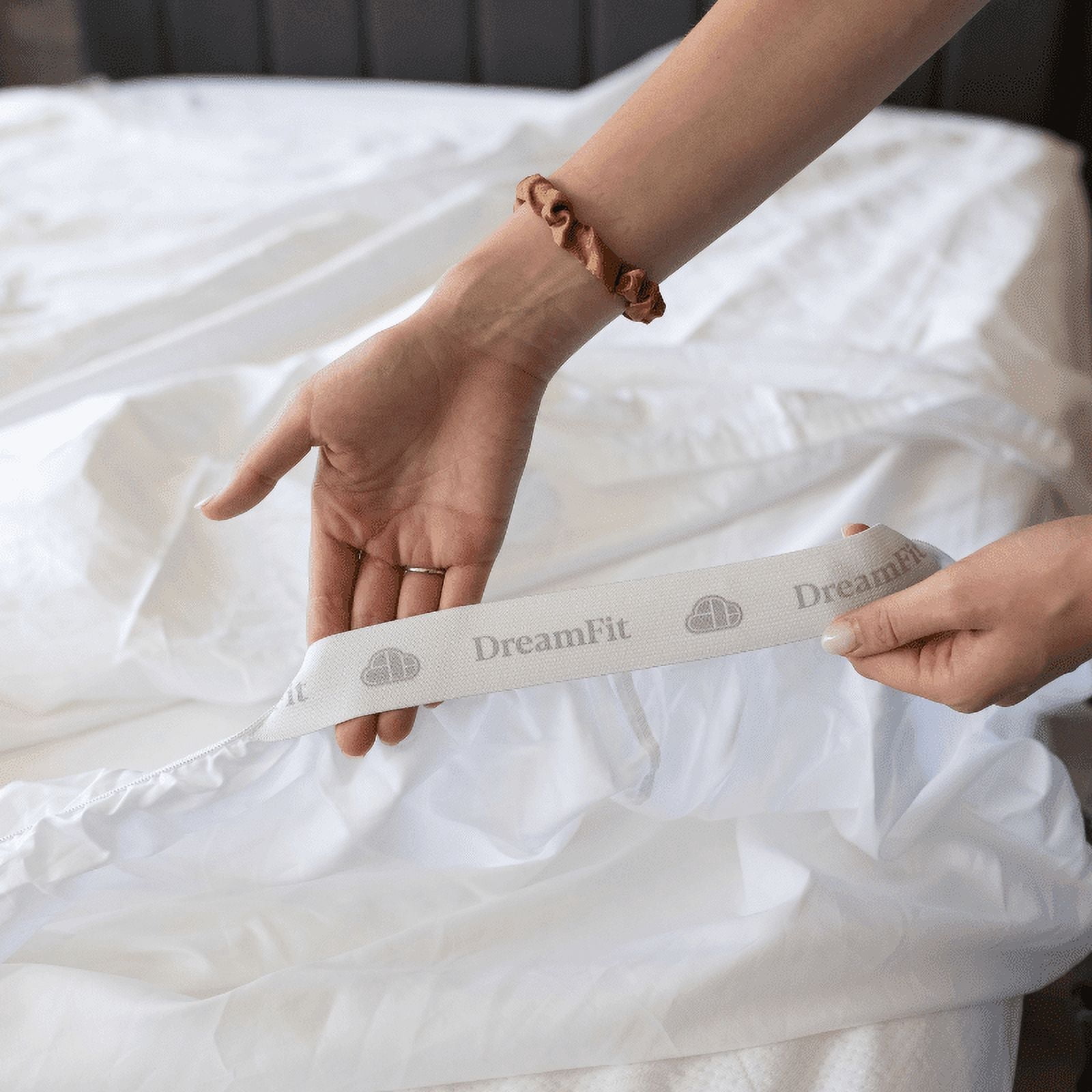 DreamFit Choice Natural Cotton Sheet Set Full Size in White - Walmart.com
