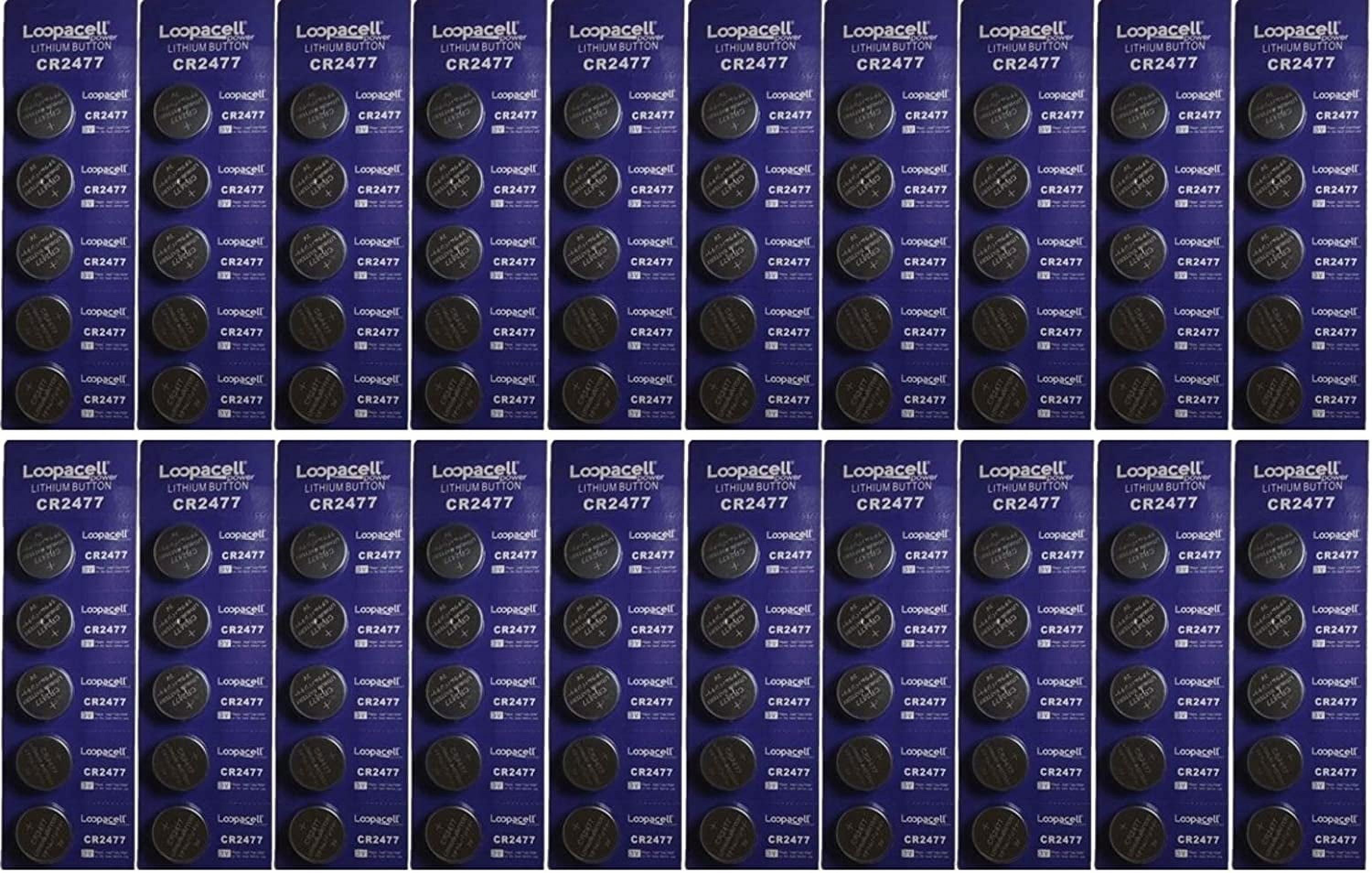 100 Loopacell CR2477 BR2477 DL2477 ECR2477 KCR2477 3V Lithium Cell ...