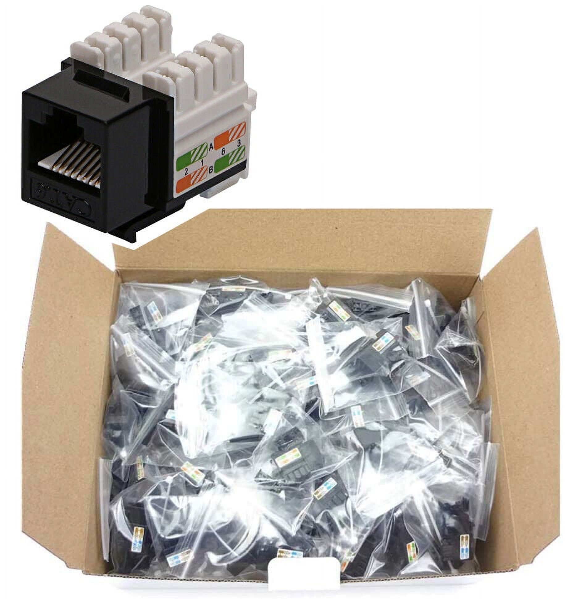 100 Lot CNAweb Cat6 RJ45 Punchdown Keystone Network Jack, 110 Style ...