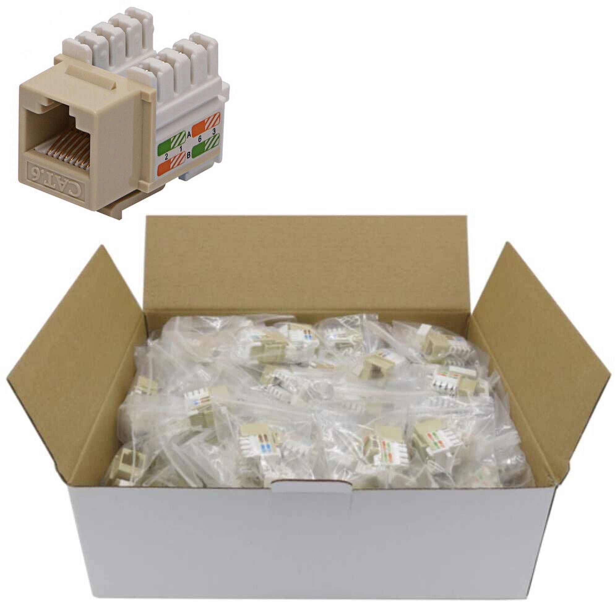 100 Lot CNAweb Cat6 RJ45 Punchdown Keystone Network Jack, 110 Style ...