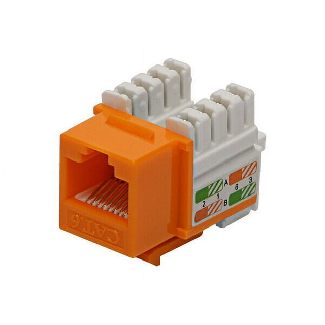 100 Lot CNAweb Cat6 RJ45 Punchdown Keystone Network Jack, 110 Style ...