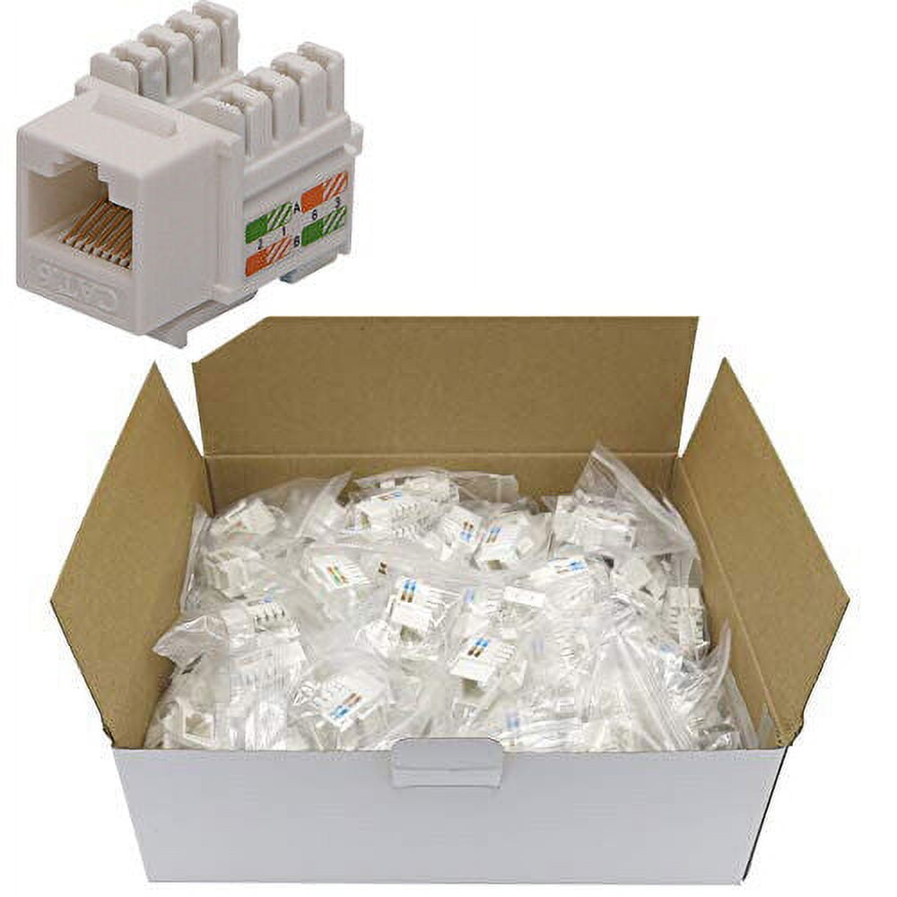 100 Lot CNAweb Cat6 RJ45 Punchdown Keystone Network Jack, 110 Style ...