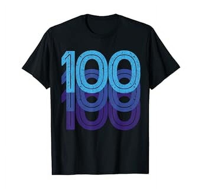 100 Lucky Number 100Th Year Birthday Age Sports Team Vintage Birthday ...