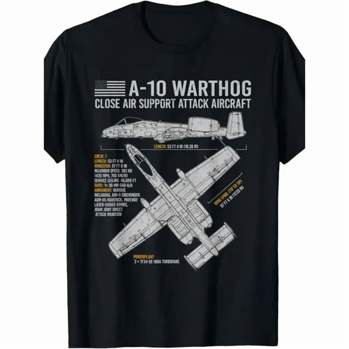100% Made in USA, Men's A-10 Warthog Thunderbolt II Aircraft Blueprint ...