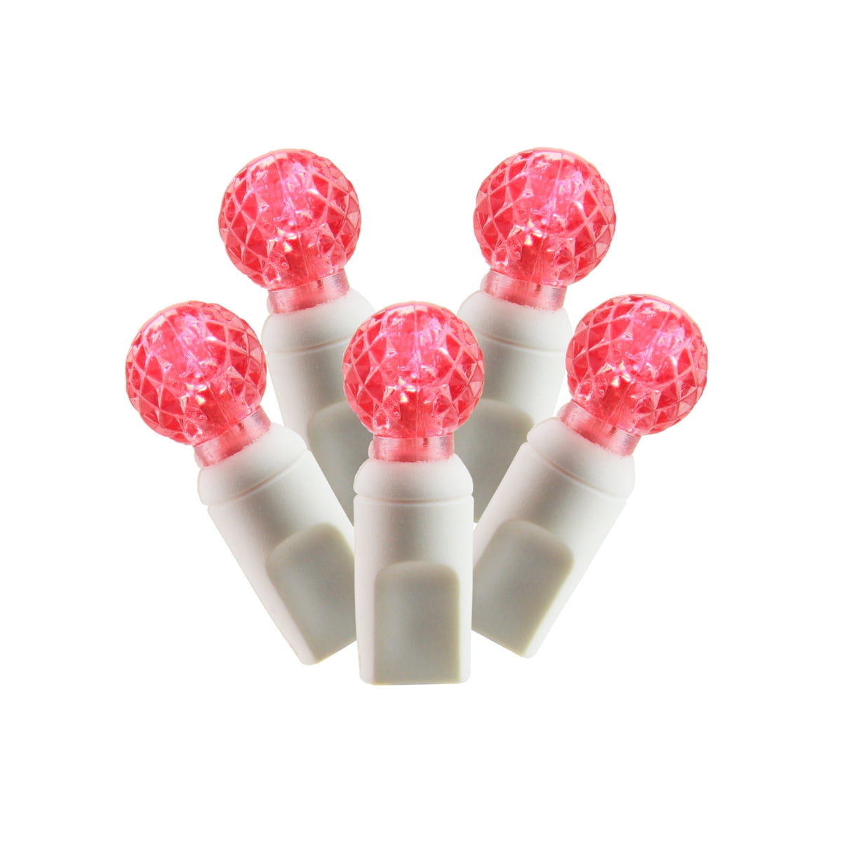 100 Magenta Pink LED G12 Berry Christmas Lights - 33 ft White Wire ...
