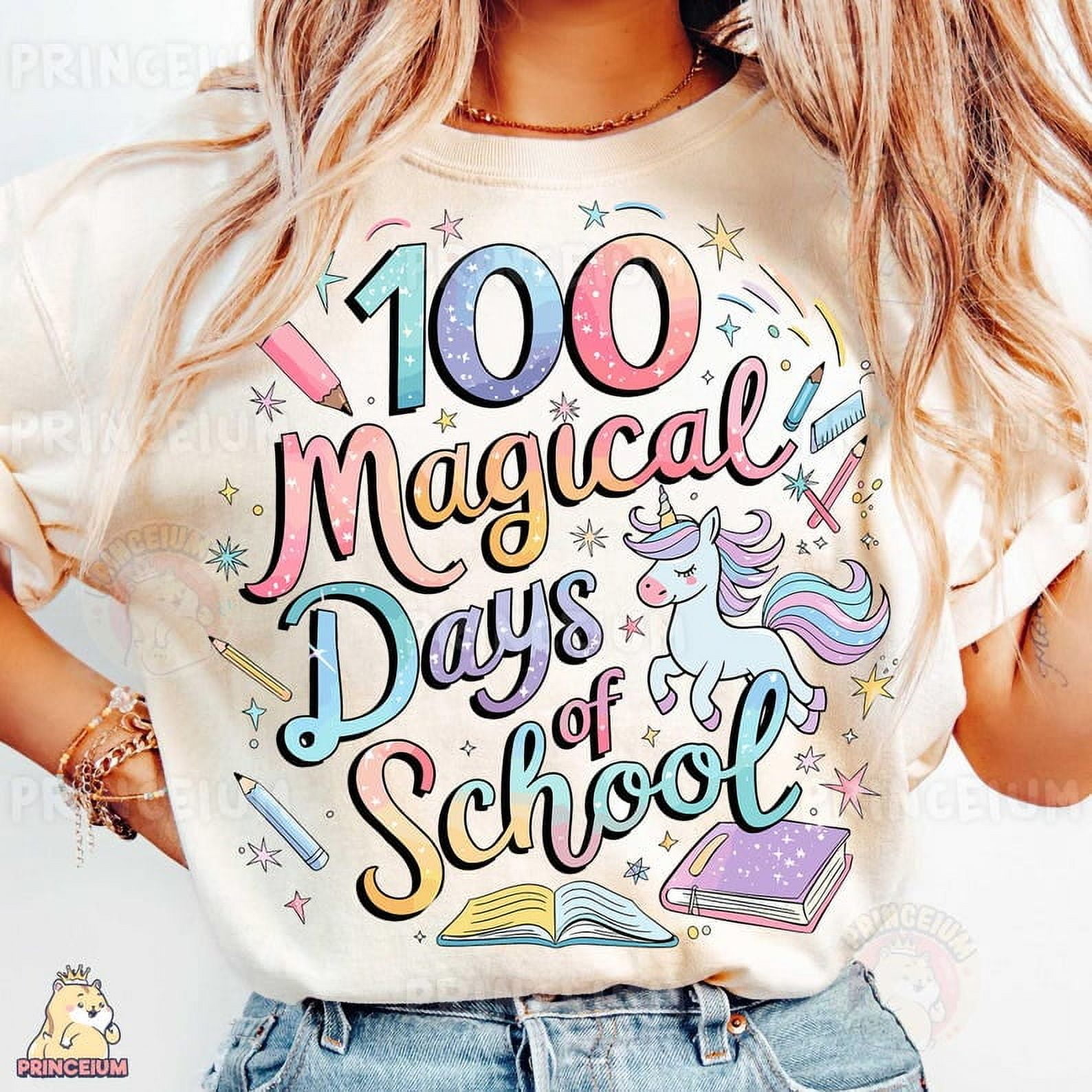 100 Magical Days of School T-Shirt, Teacher Shirt, 100 Day of School ...