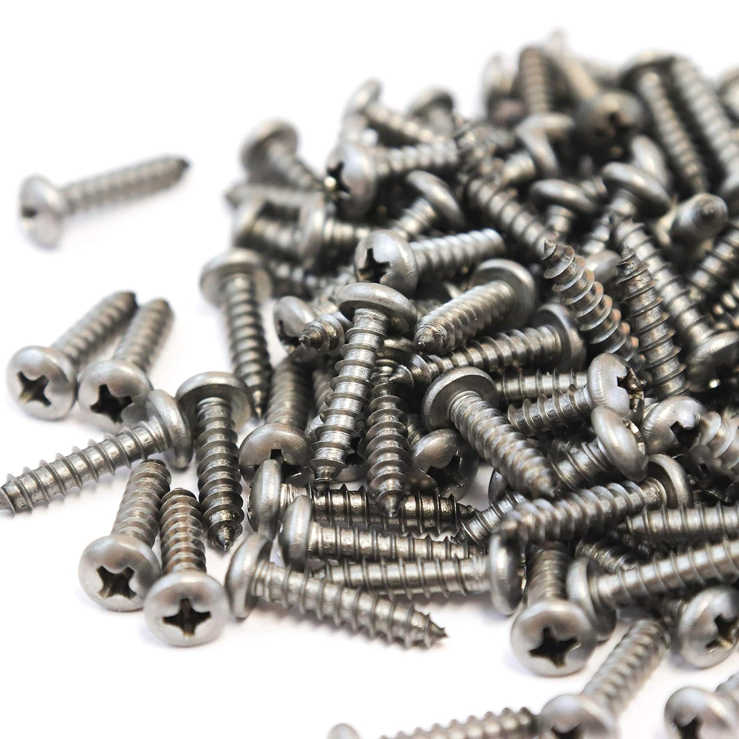 100 Marine Pan Head Self Tapping Set Type A No. 8 x .75 Inches for Wood ...