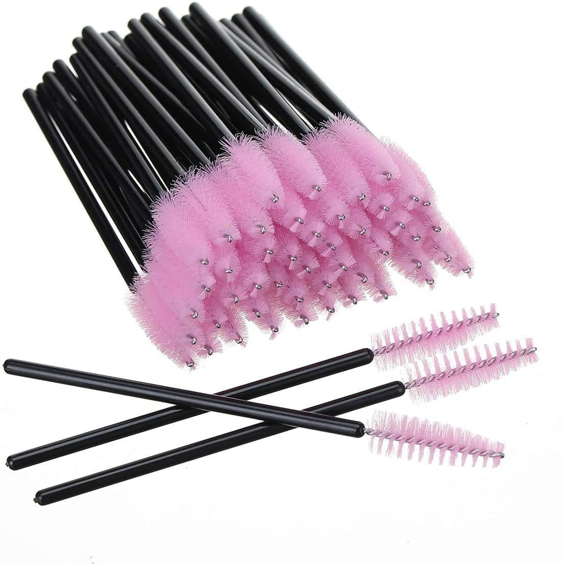 100 Mascara Wands Bulk Disposable Eyelash Eye Brow Brushes Applicator ...