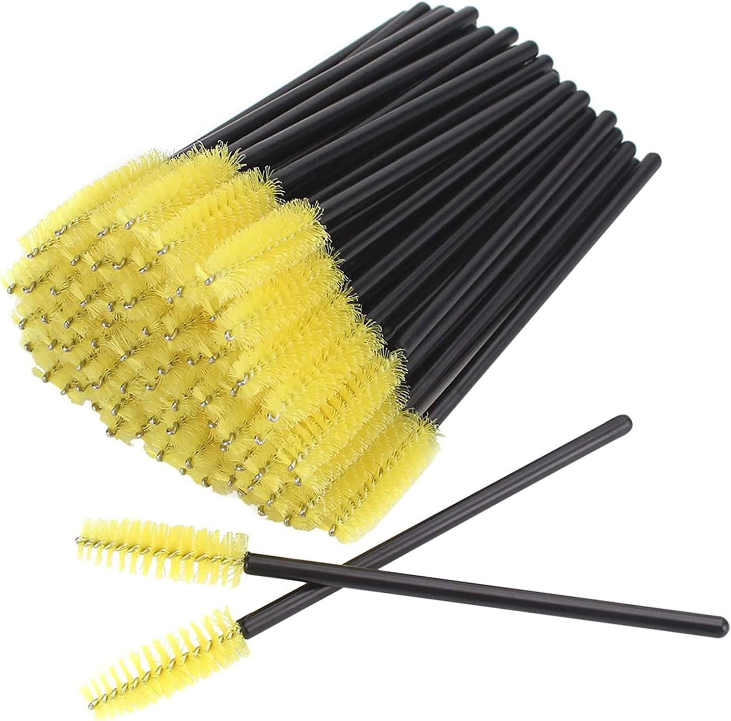 100 Mascara Wands Bulk Disposable Eyelash Eye Brow Brushes Applicator Spoolie Applicator Lash ...