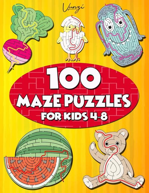 100 Maze Puzzles for Kids 4-8: Maze Activity Book for Kids. Great for ...