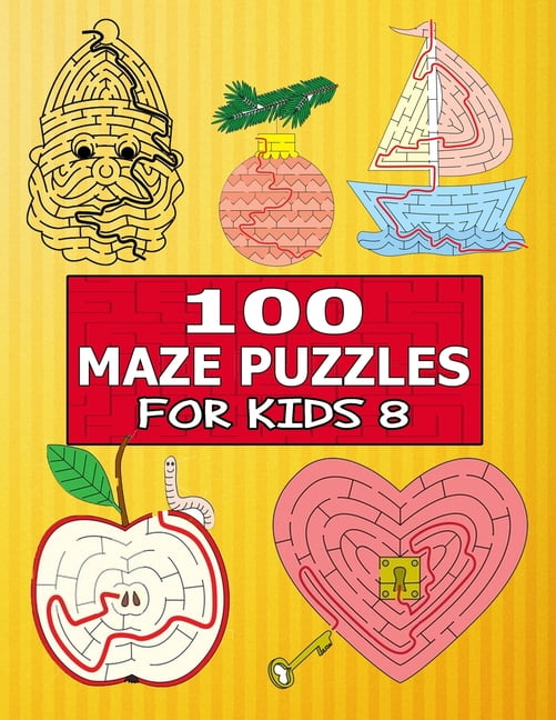100 Maze Puzzles for Kids 8: The Amazing Big Mazes Puzzle Activity ...