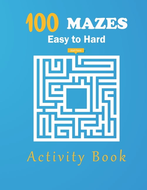 100 Mazes eazy to hard activity book: maze activity book, Easy Puzzles ...