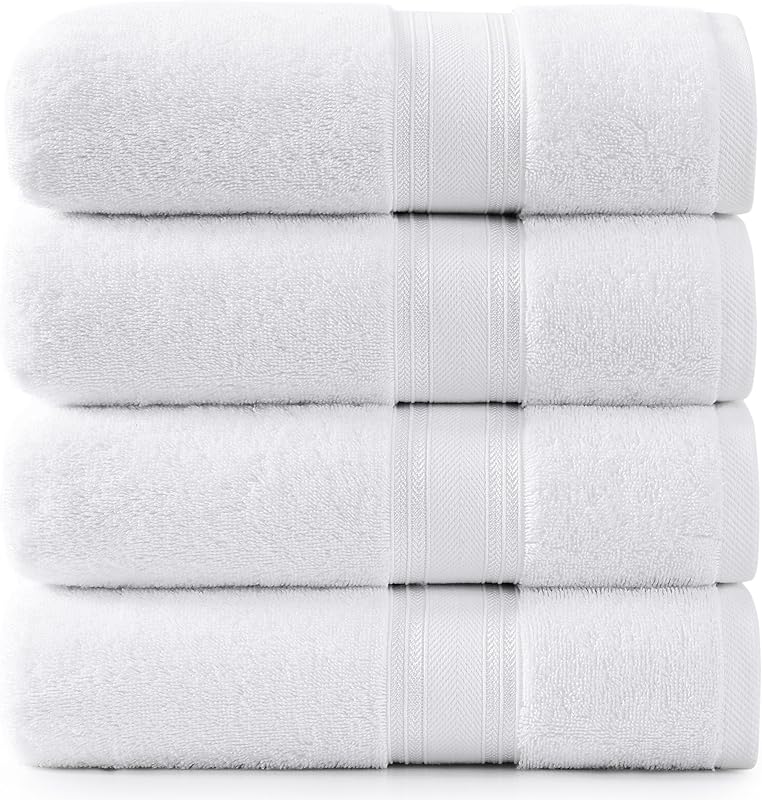 100% Mercerized Cotton Luxury Bathroom Towel Set – 18 Pcs, Super Soft ...