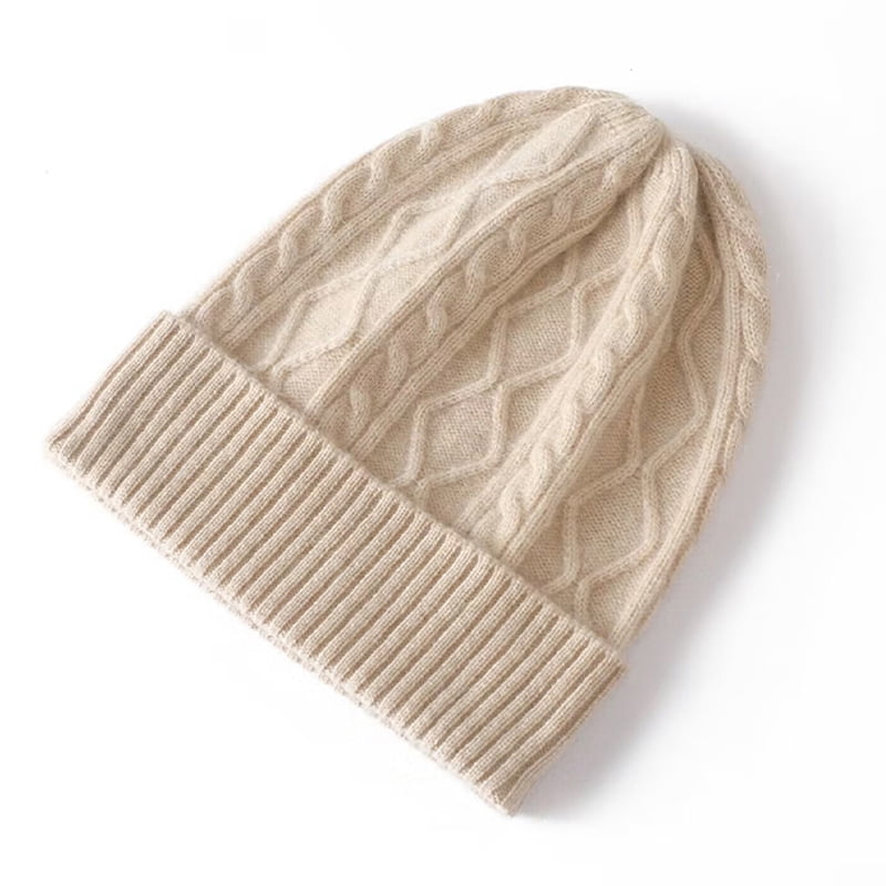 100% Merino Wool Beanies for Women Winter Autumn Solid Warm Soft Wollen ...