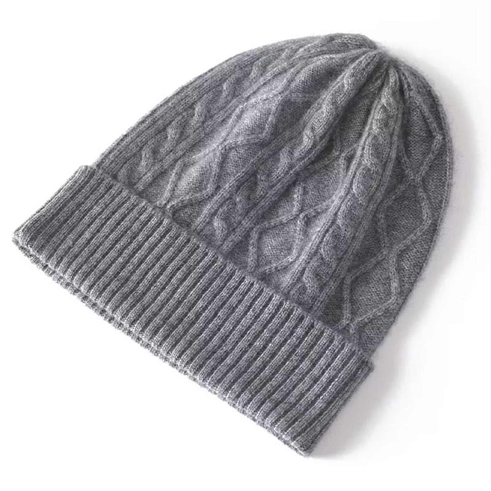 100% Merino Wool Beanies for Women Winter Autumn Solid Warm Soft Wollen ...