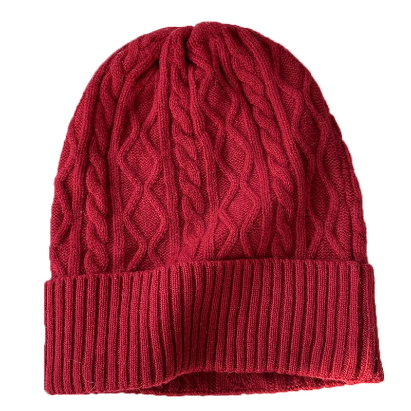 100% Merino Wool Beanies for Women Winter Autumn Solid Warm Soft Wollen ...