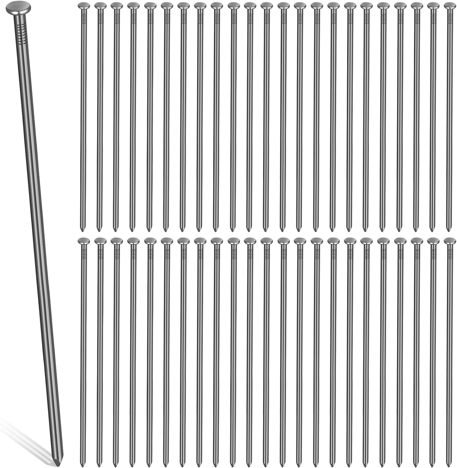 100 Metal Heavy Duty Stakes 12 Inch Landscape Anchoring Spikes Garden ...