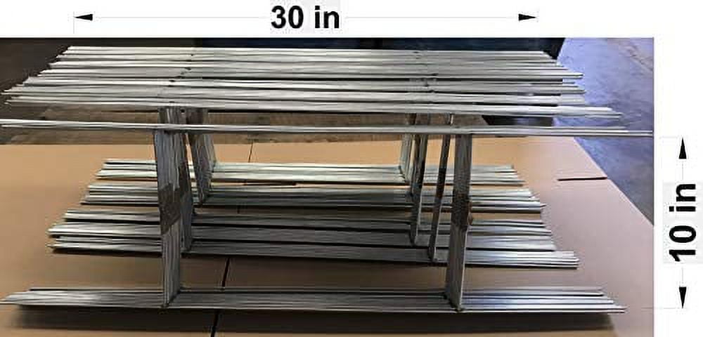 100 Metal Wire Stakes 30'', Pack of 100 Stake Double H-Frame 10x30 inch ...