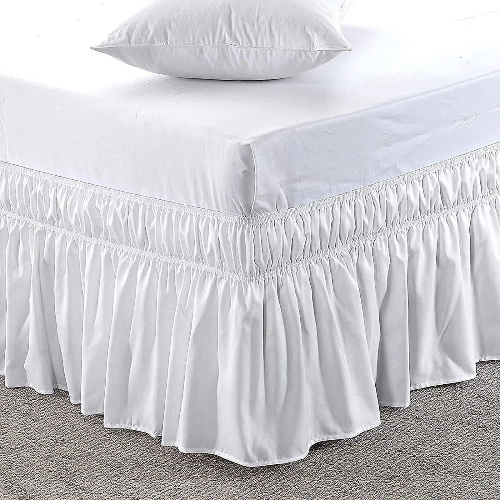100% Microfiber, Bed Skirts for Adjustable Bed, Elastic Wrap Around Bed ...