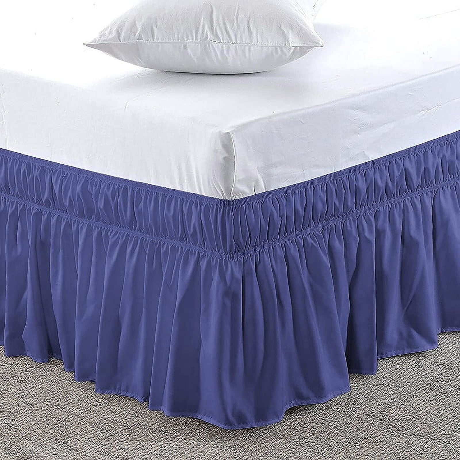 100% Microfiber, Bed Skirts for Adjustable Bed, Elastic Wrap Around Bed ...