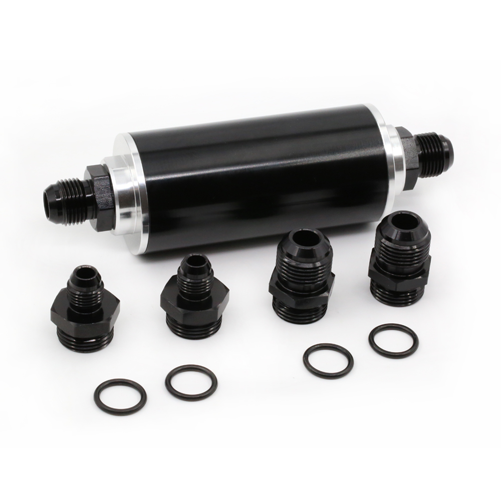 100 Micron-Inline Fuel Filter with 6AN 8AN 10AN Adapter, For Jane ...