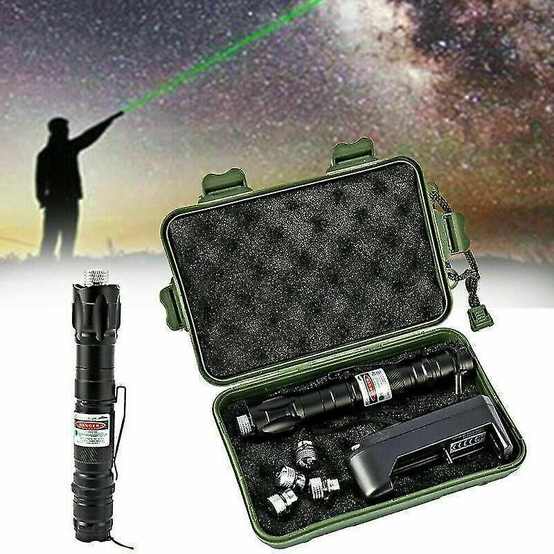 100 Miles Laser Pointer Pen 532nm Green Rechargable Visible Beam Torche ...