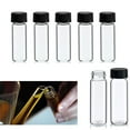 100 Mini Clear Glass Vial Bottles Cap Lab Vials Bottle 1 3/4 Tall 1/8 ...