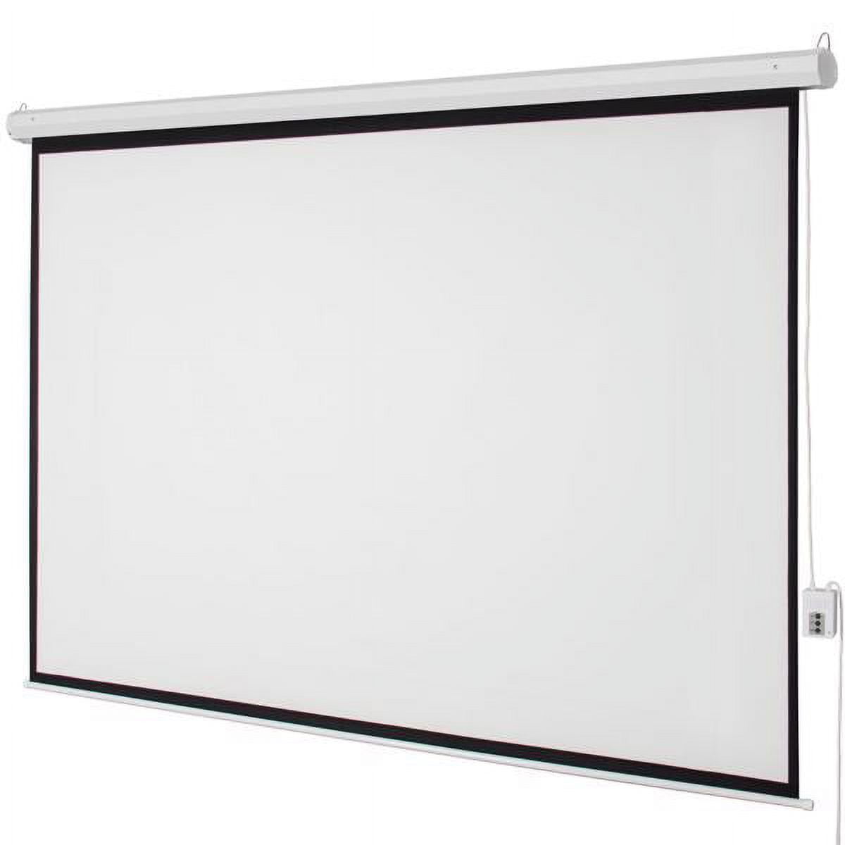 100 Inch 4:3 Motorized Projector Screen - Matte White Retractable ...