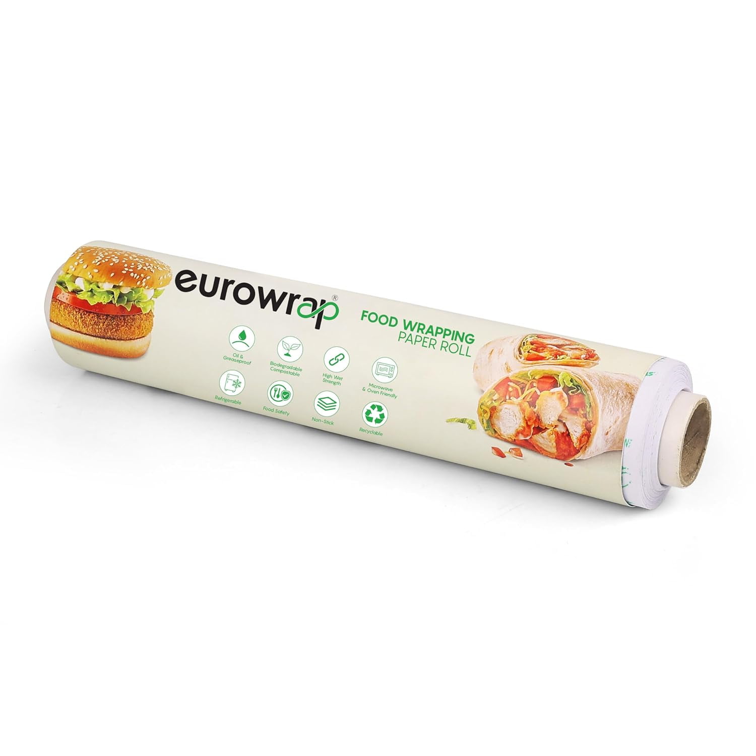 100 Mtr Nutri Wrap Food Wrapping Paper Roll with Sealing Sticker ...
