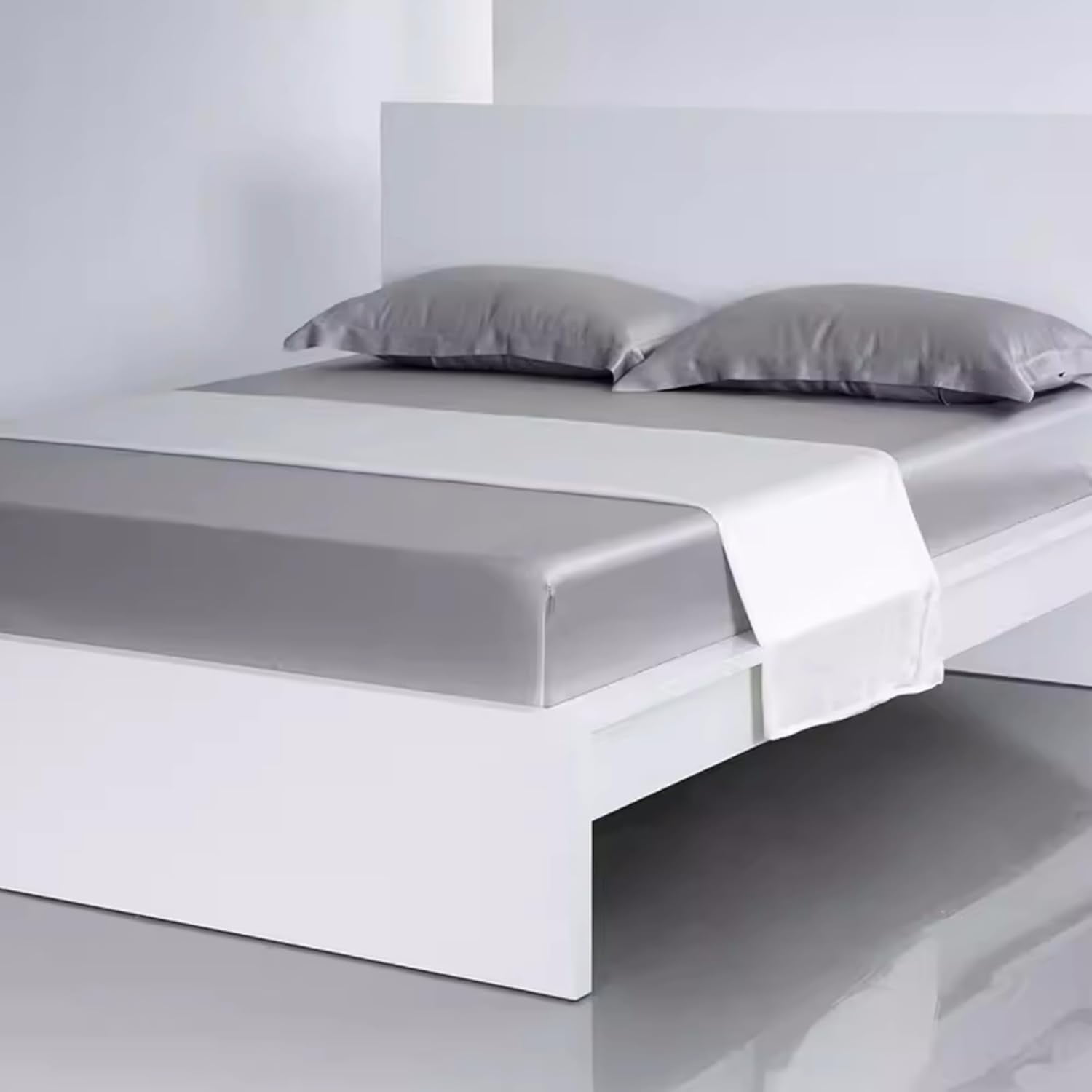 100% Mulberry Silk Fitted Sheet with Deep Pocket Made in USA, Real 22 ...