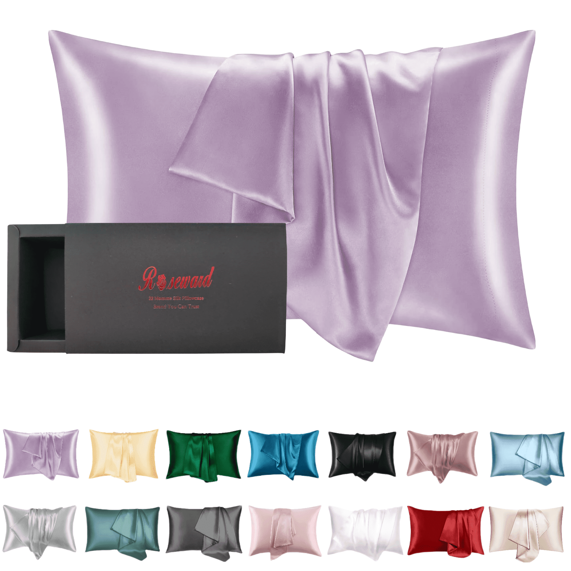 100% Mulberry Silk Pillowcase for Hair and Skin Made in USA, Pure 22 ...