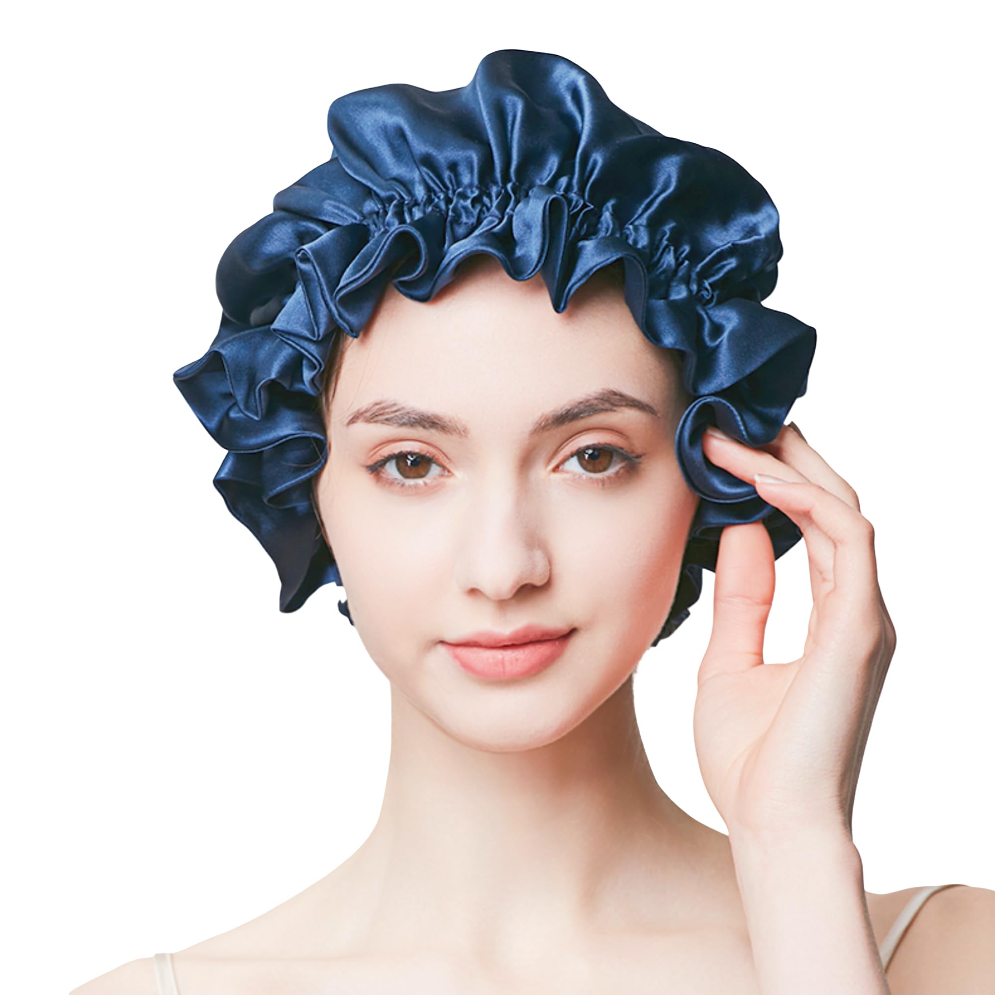100% Mulberry Silk Reversible Sleep Bonnet – 22 Momme, Double-Sided ...
