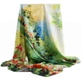 100% Mulberry Silk Scarf-Printed or Solid Color 35” Square Large Silk ...