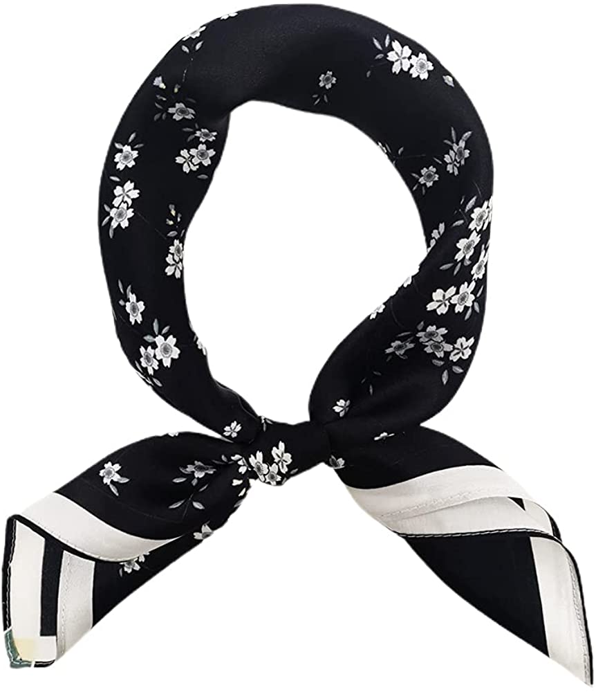 100% Mulberry Silk Scarfs for Women - Lightweight Square Satin Head ...