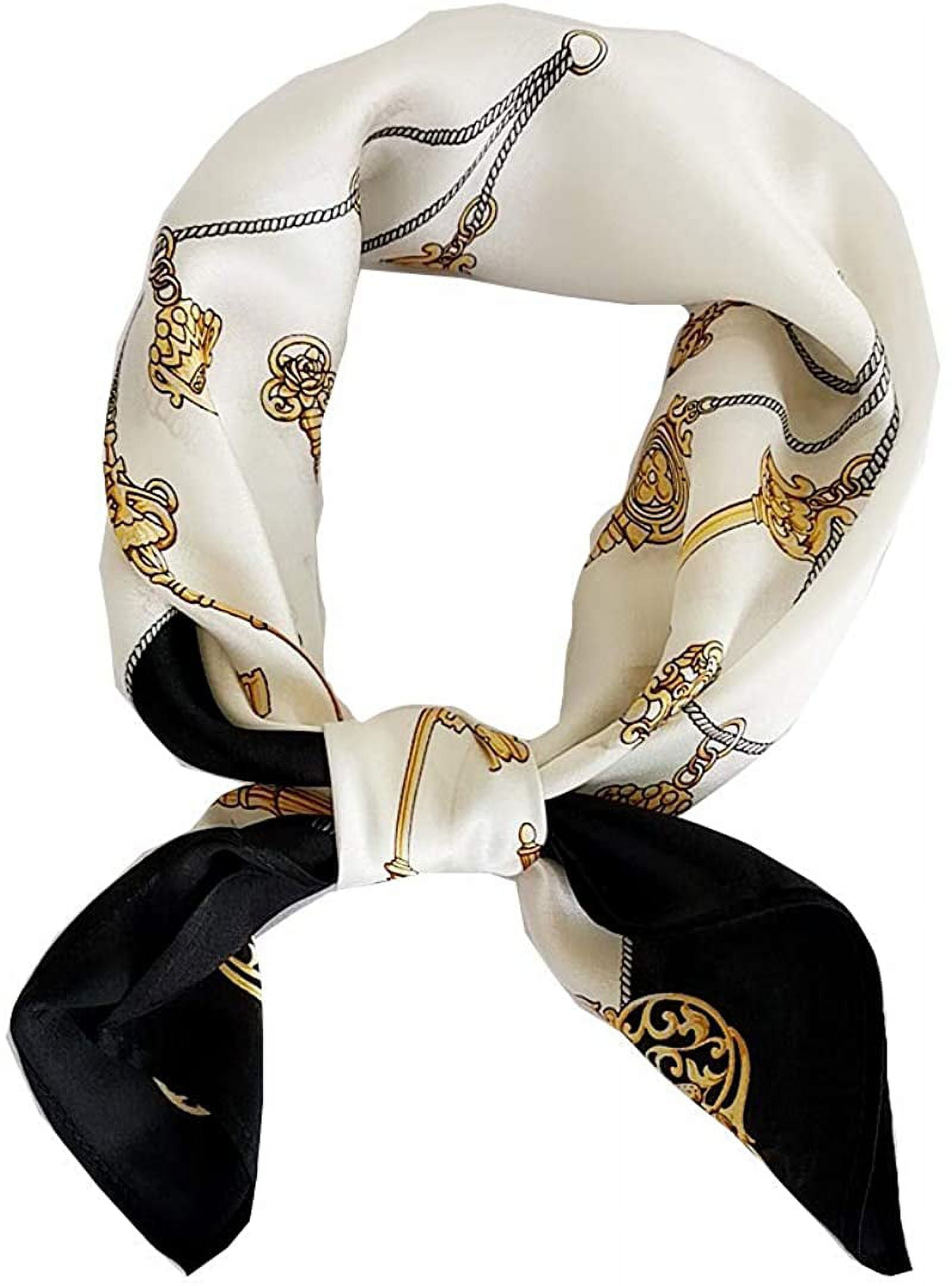 100% Mulberry Silk Scarfs for Women - Lightweight Square Satin Head ...