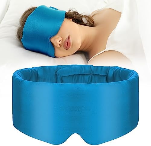 100% Mulberry Silk Sleep Mask Eye Mask for Women Man with Adjustable ...