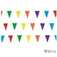 Colorful Birthday Bunting: 100' Multi Color Pennant Banner Flags Party ...