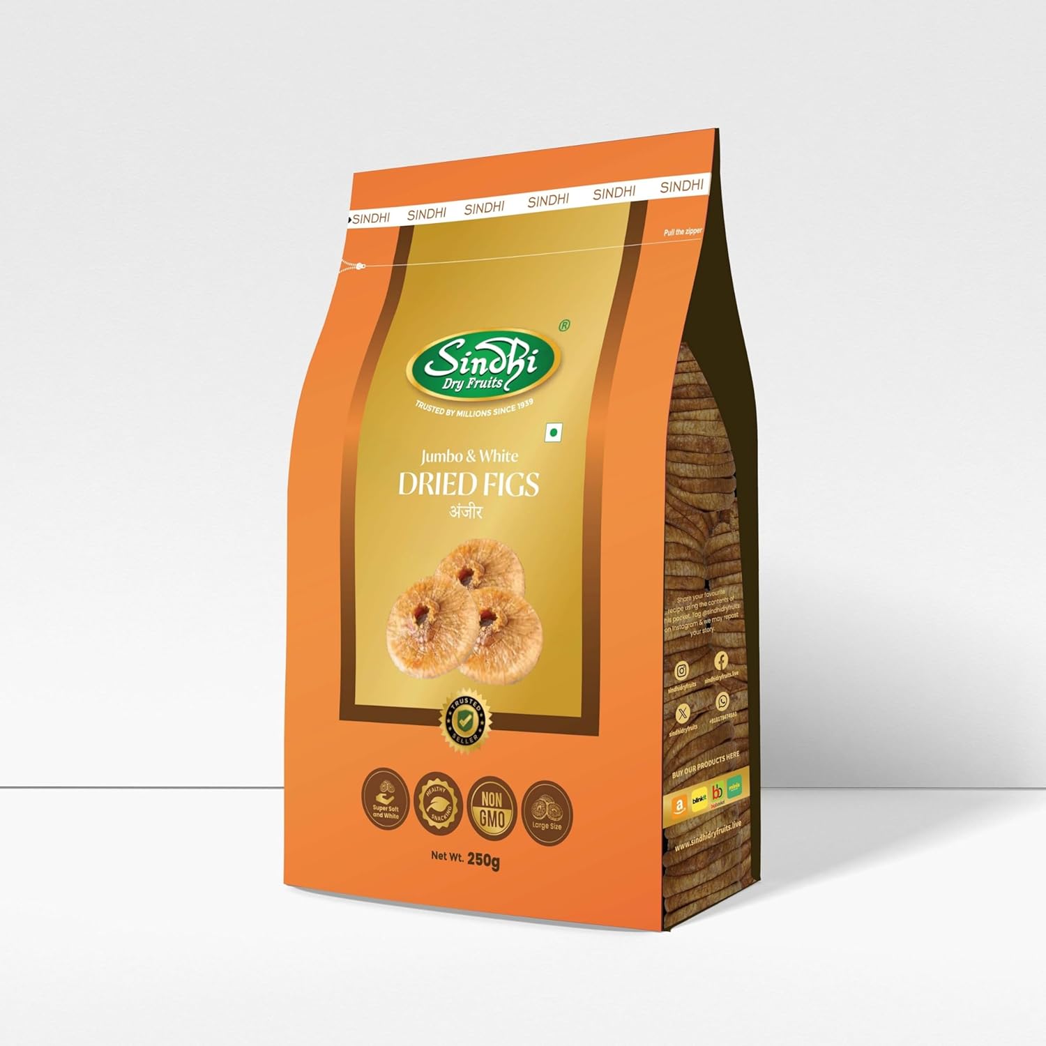 100% Natural Afghani White Jumbo Anjeer Dry Figs By Sindhi 250gm ...