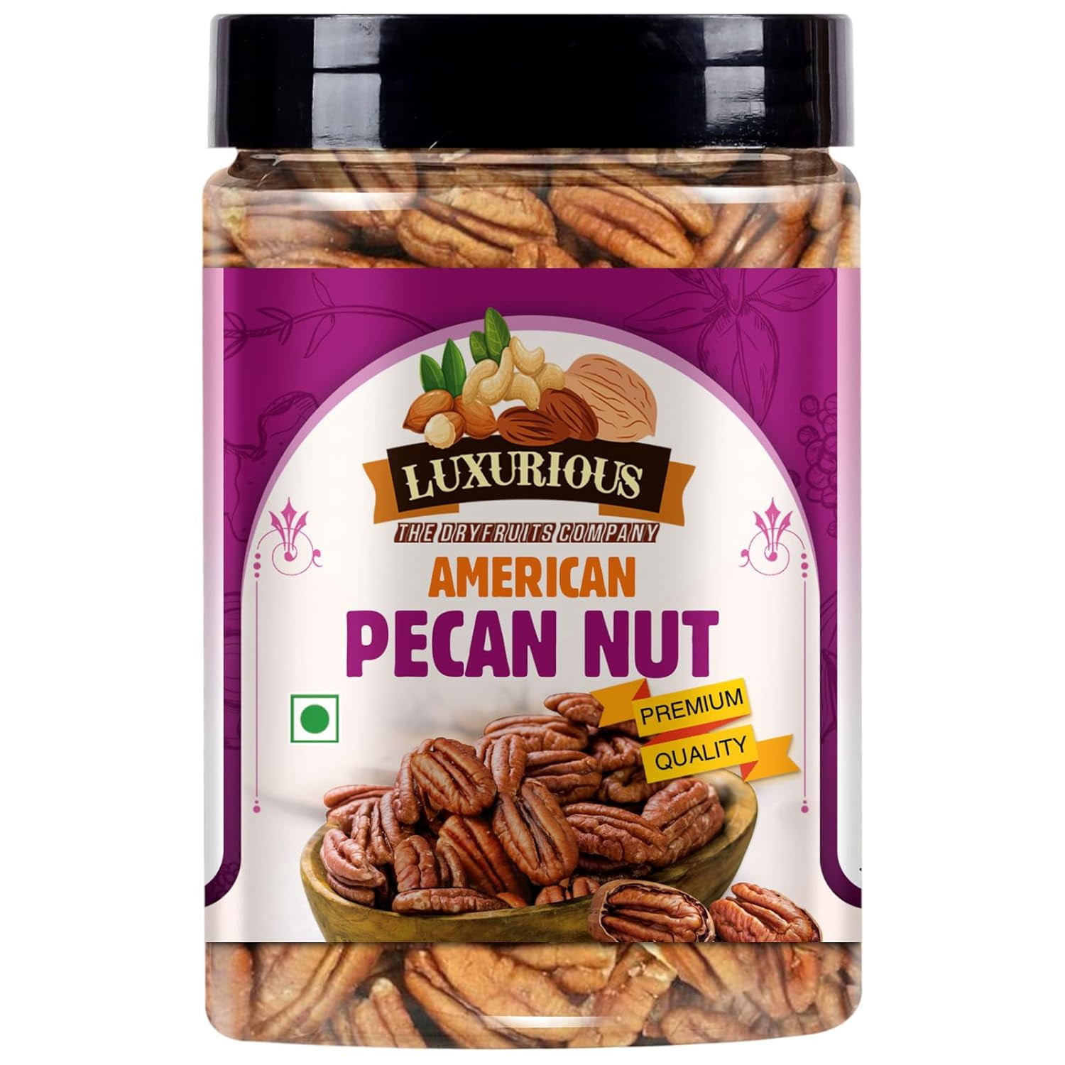 100% Natural American Pecan Nuts By Luxurious 250gm, | Rich In Protein ...