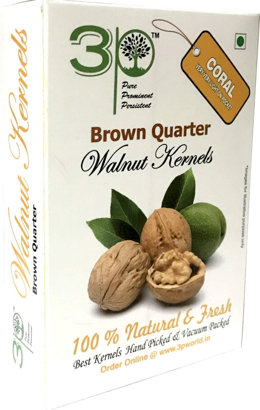 100% Natural Brown Quarter Walnut Kernels By 3P 100gm, | Rich In Fiber ...